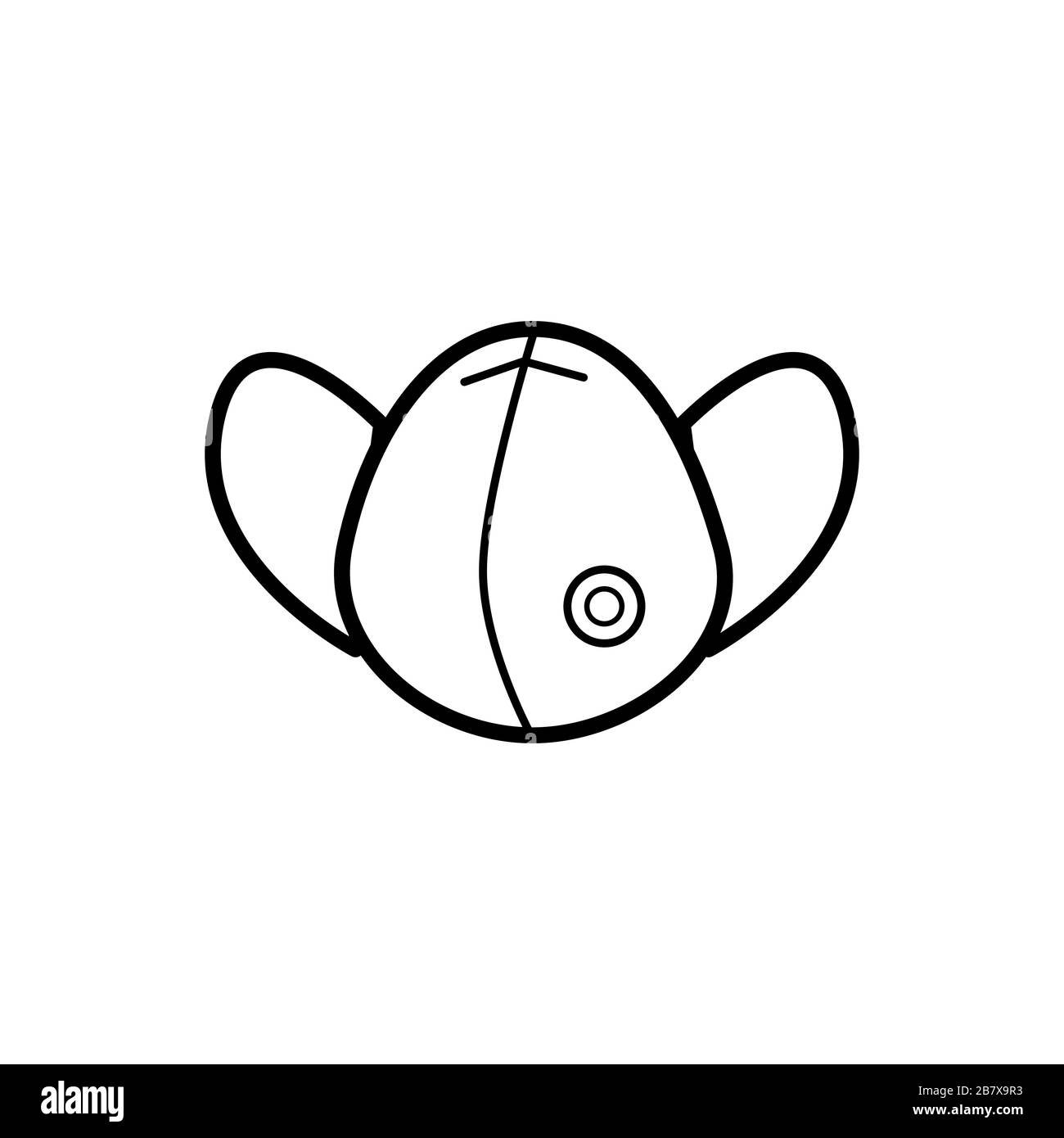 Medical Respirator outline simple icon. Hospital or pollution protect ...