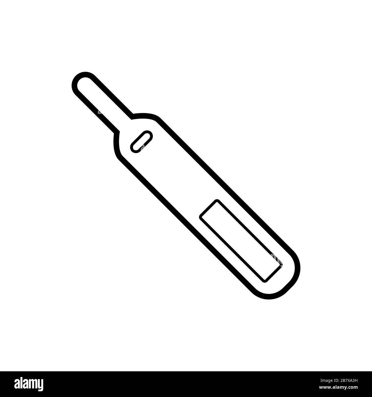 Simple outline medical electronic thermometer vector icon Stock Vector ...