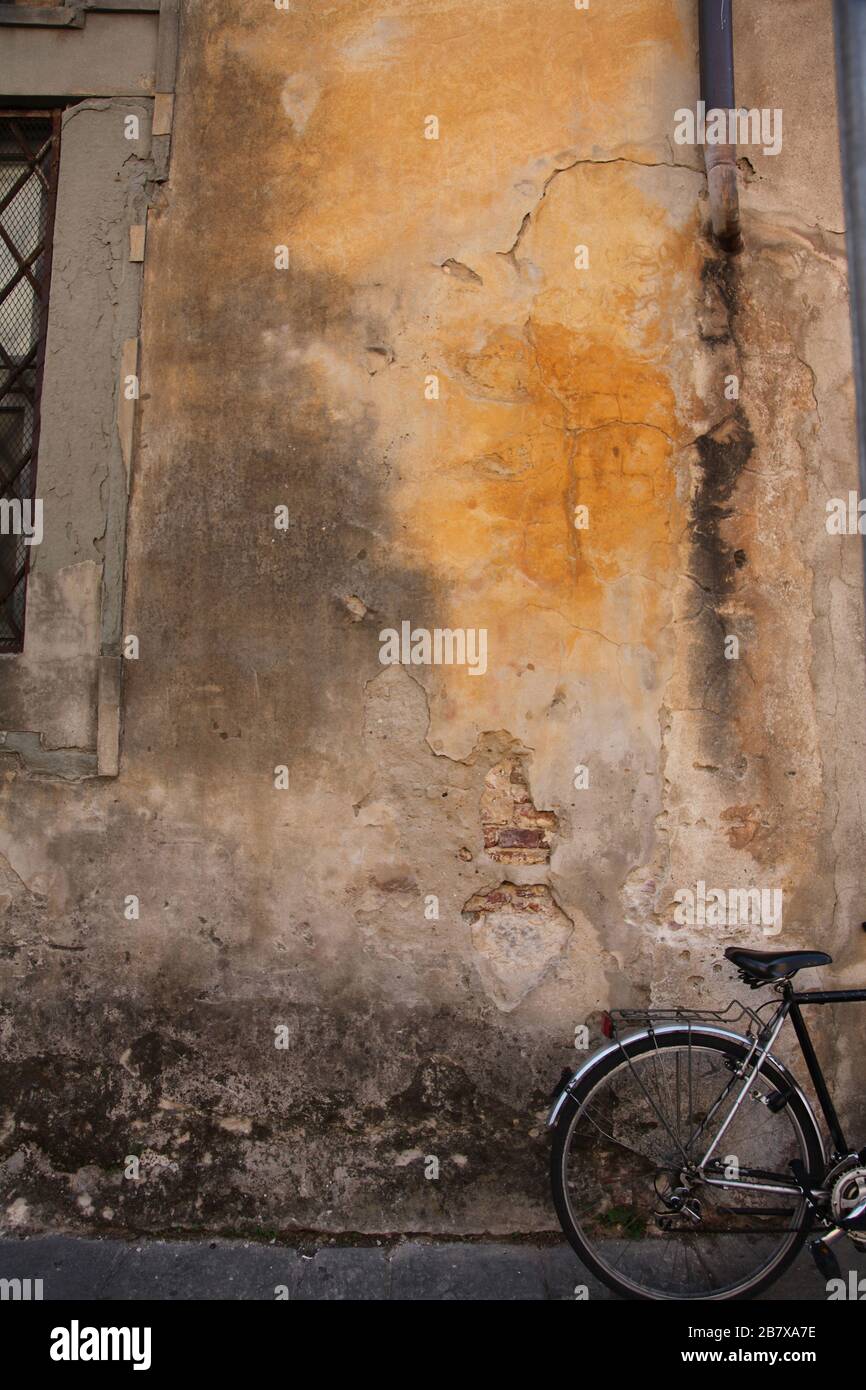 Textured Patina Wall in Italy Stock Photo - Alamy
