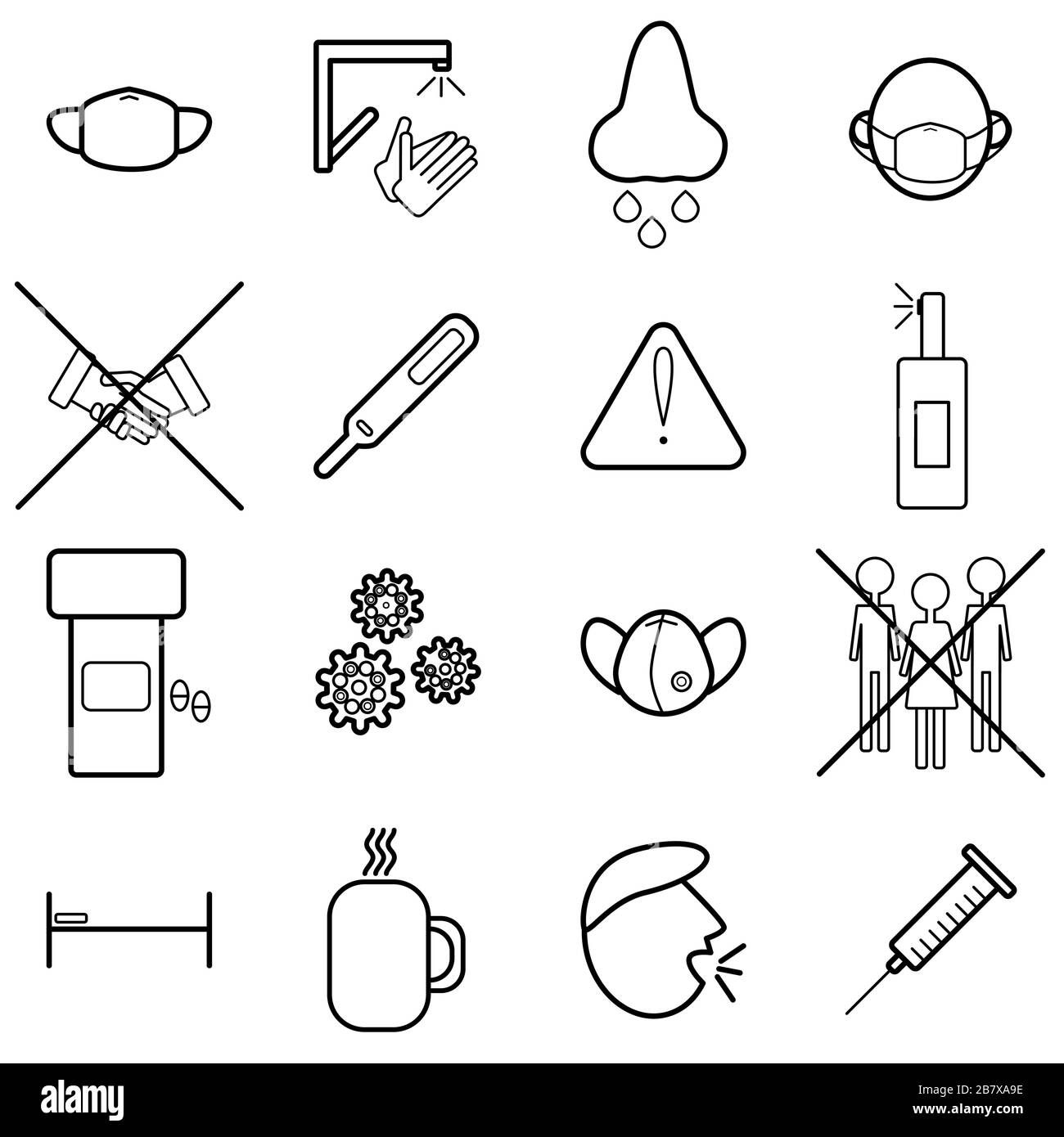 Cold and flu illustrations Black and White Stock Photos & Images - Alamy