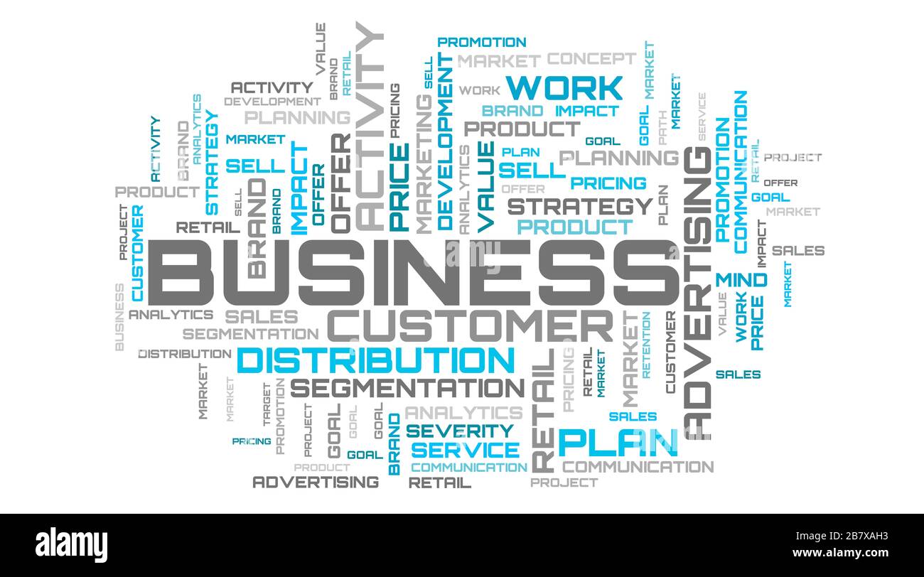 Beautiful turquoise word cloud concept background Stock Photo - Alamy