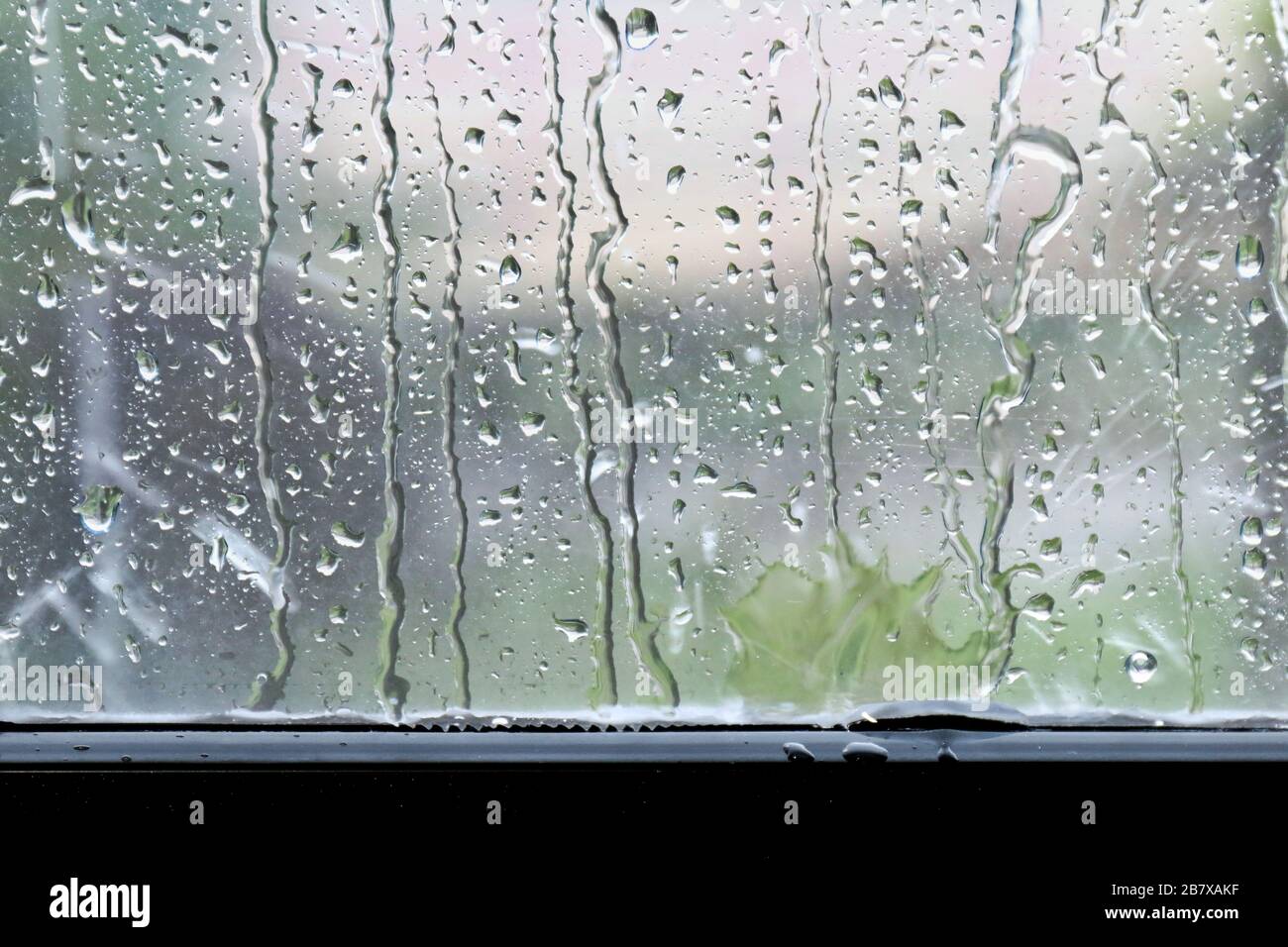 background raindrop on window glass fresh Stock Photo - Alamy