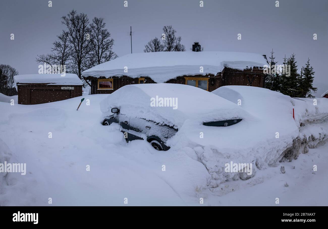 Tromso after heavy snow, Norway Stock Photo - Alamy