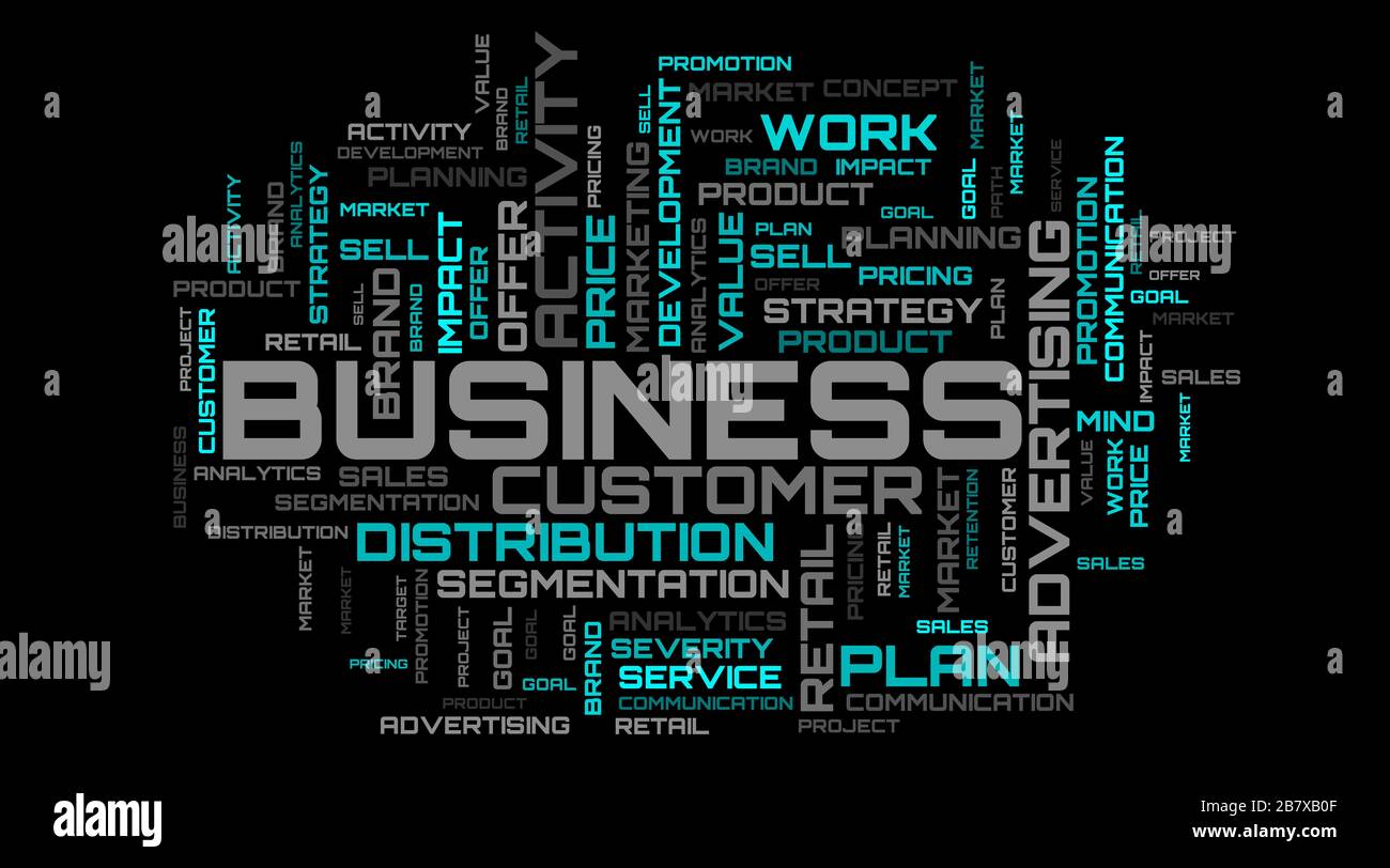 Abstract turquoise word cloud on black background Stock Photo - Alamy