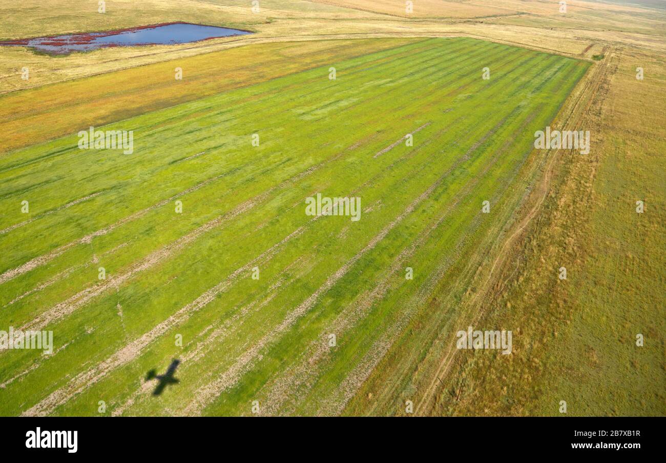 Aerial view of agricultural fields Stock Photo - Alamy