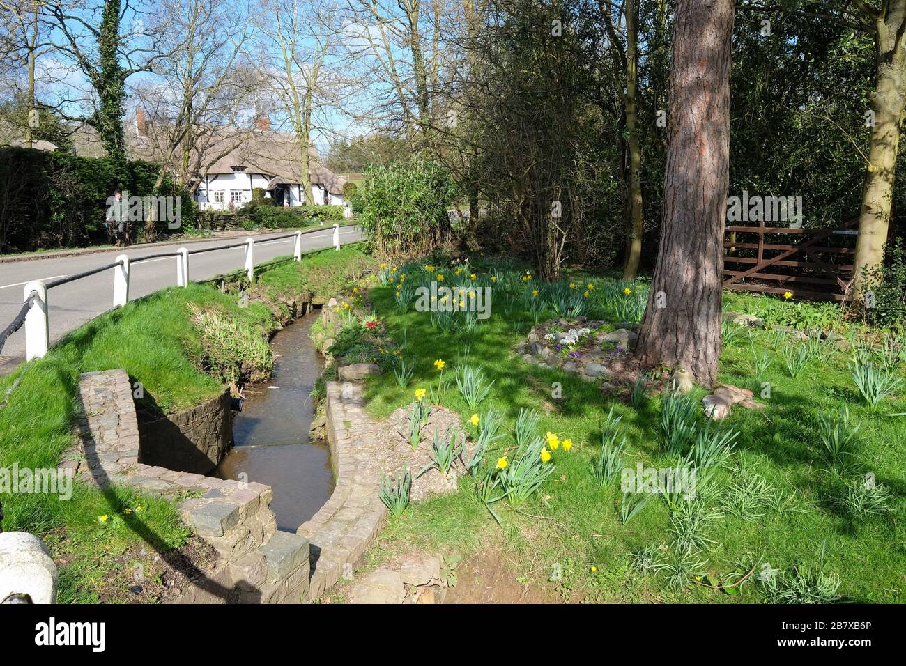 Stream running through village hi-res stock photography and images - Alamy