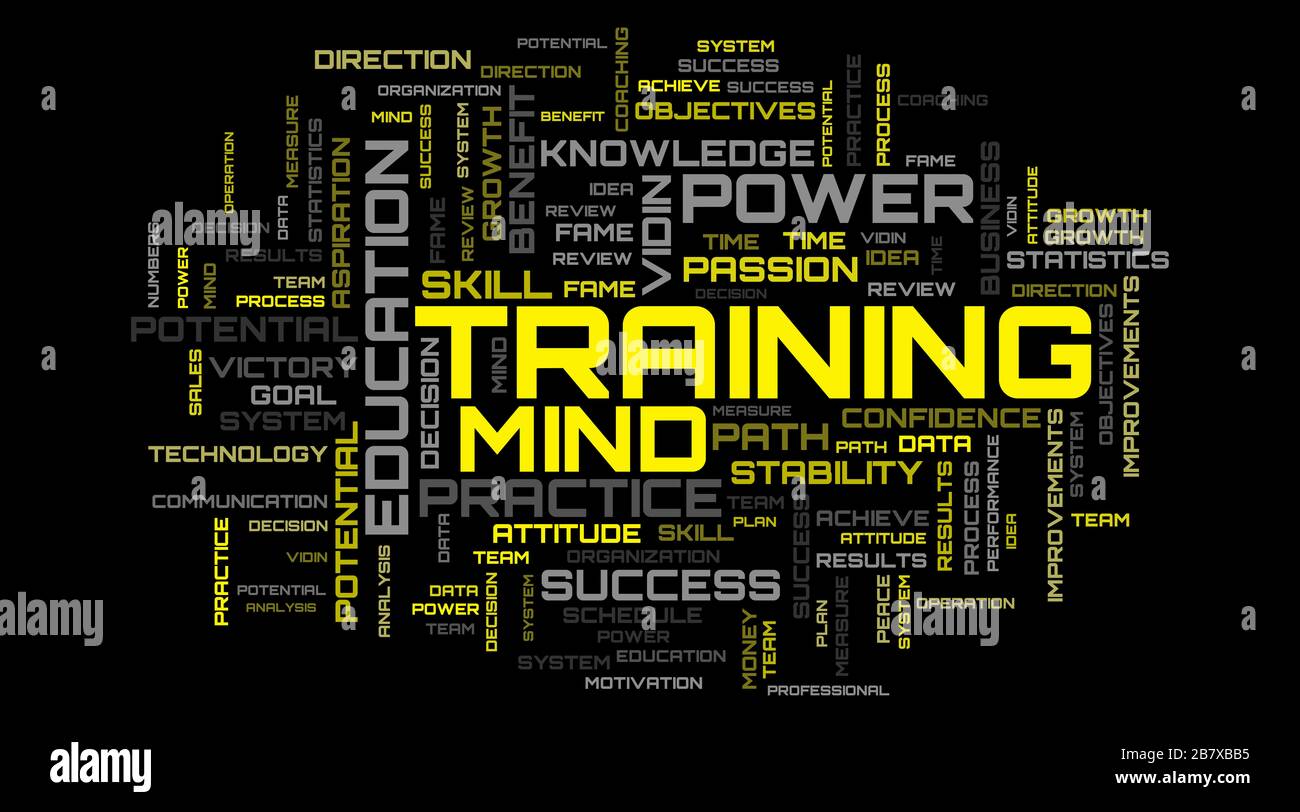 Word collage on white background. Training art. Word cloud concept ...