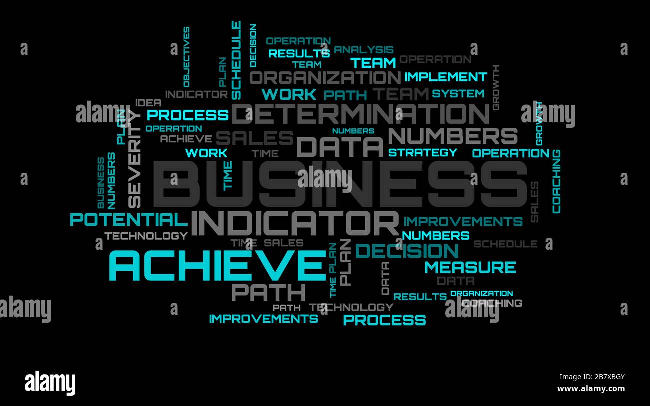 Word cloud concept illustration. Abstract turquoise words on black ...