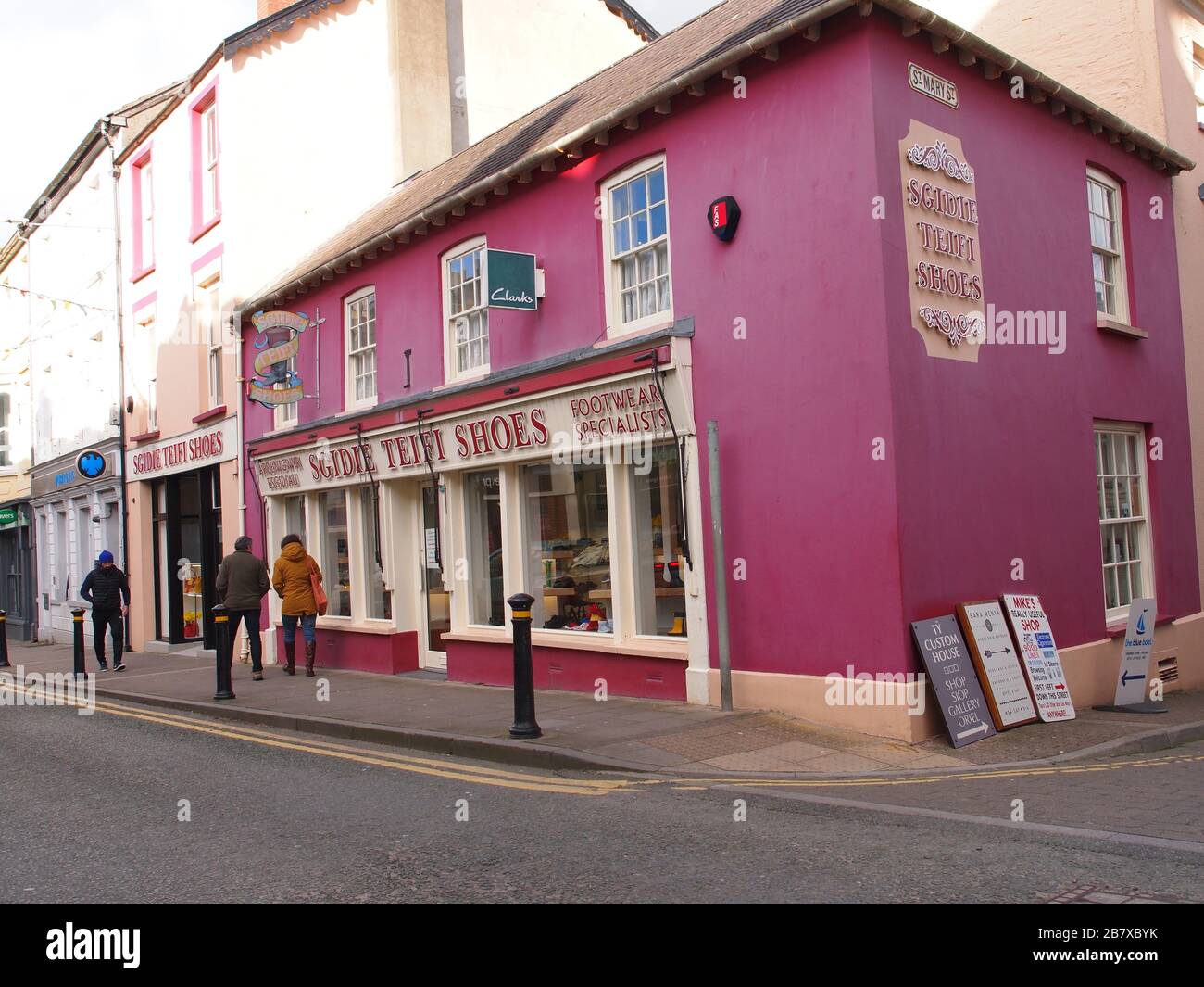 High street, Cardigan Stock Photo - Alamy