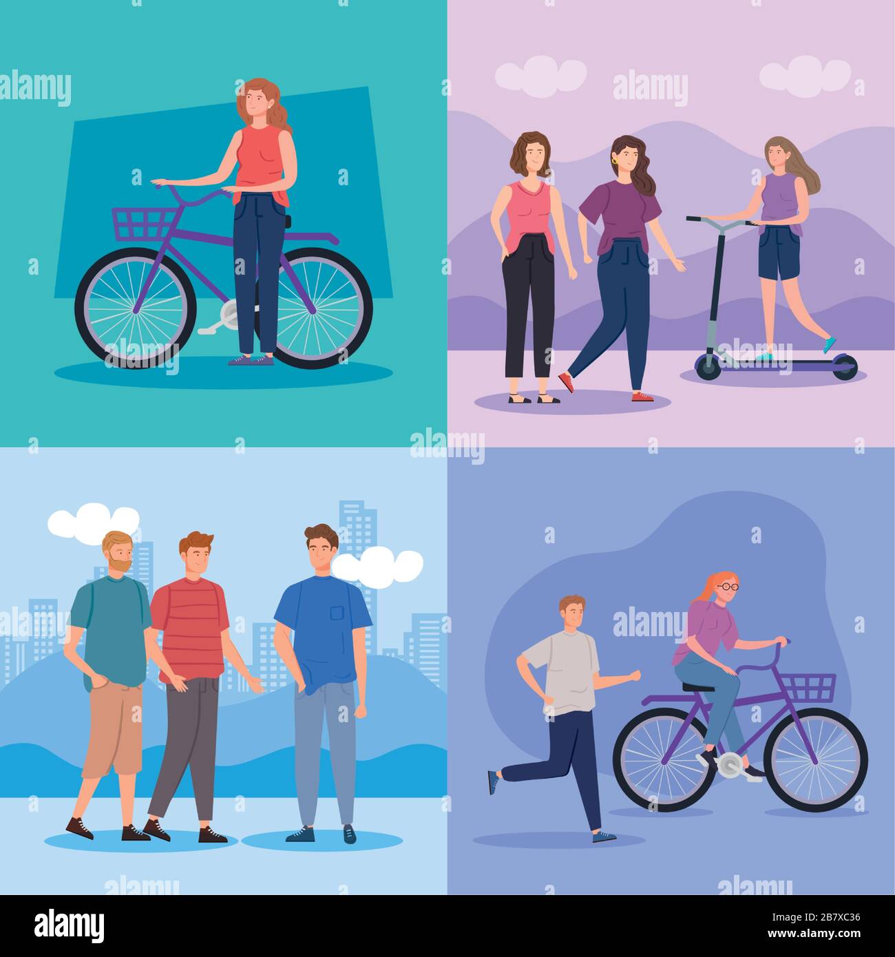 scenes of people doing activities Stock Vector Image & Art - Alamy