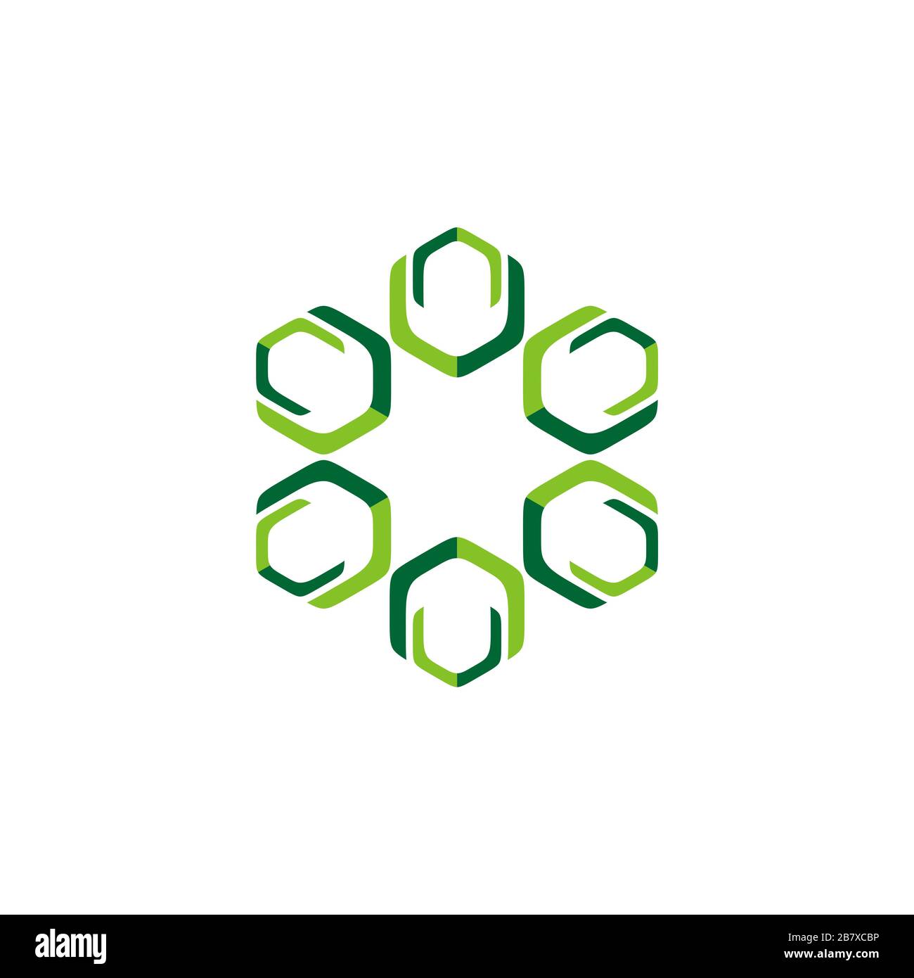 Hexagon Bloom Flower Logo Template Illustration Design. Vector EPS 10 ...