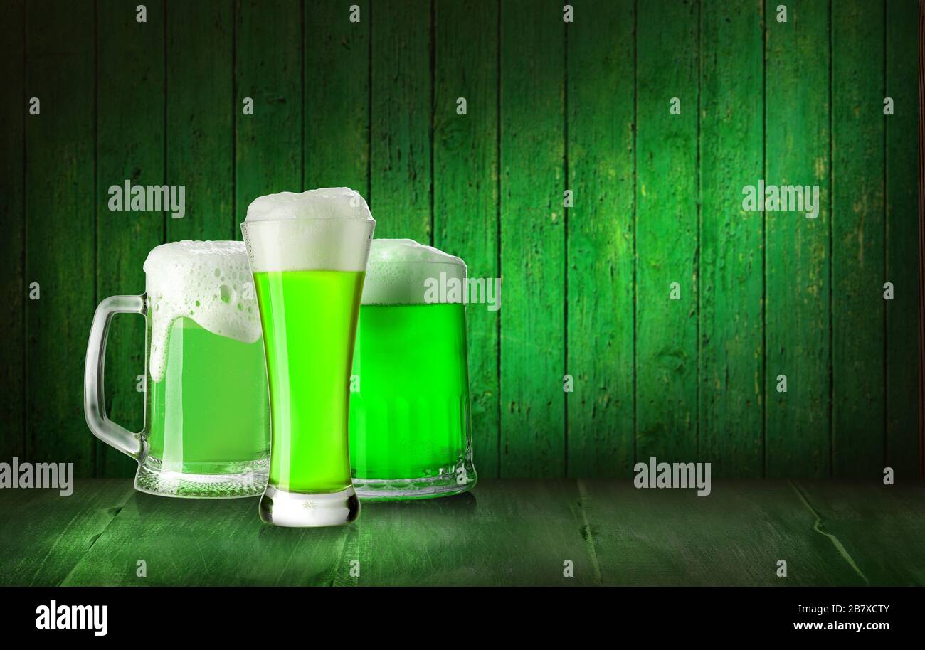 Glasses green beer on hi-res stock photography and images - Alamy