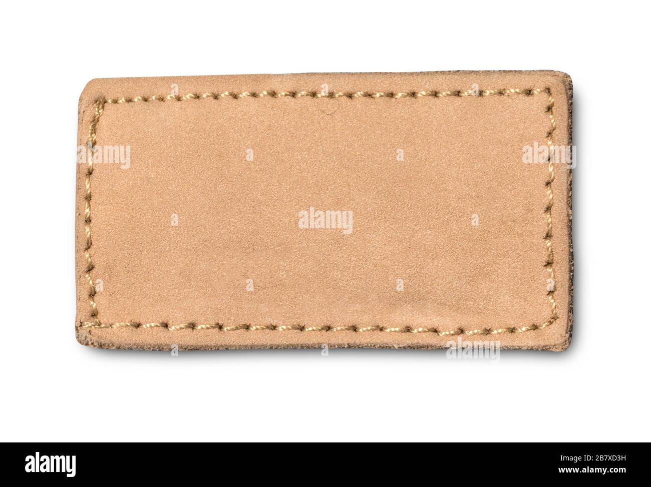 Blank jeans label isolated on white with clipping path Stock Photo - Alamy