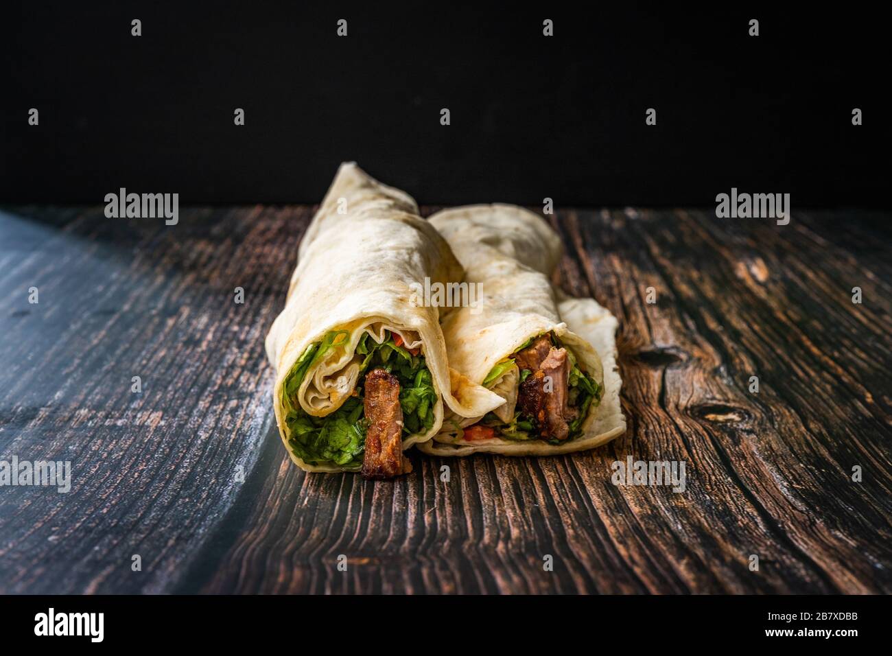 Turkish Shawarma Kebab with Cop Sis. Traditional Meat Dish Kebap Stock ...