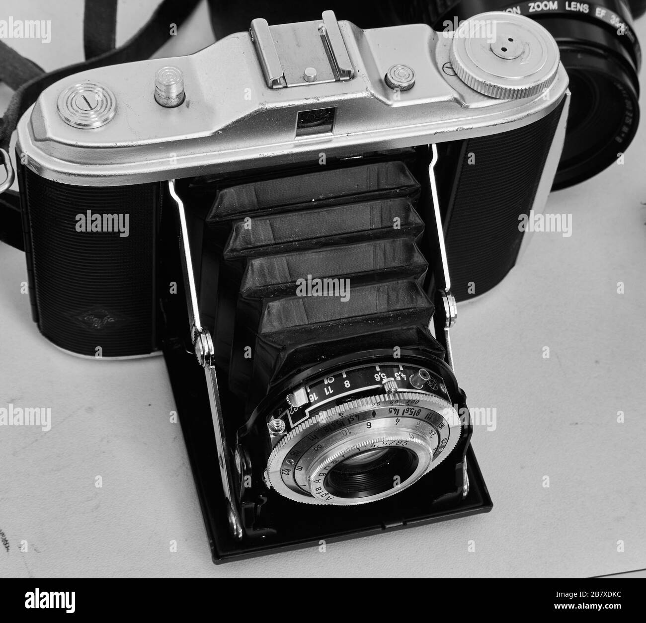 Braunschweig, Germany, March 1., 2020: Historical bellows camera of the ...