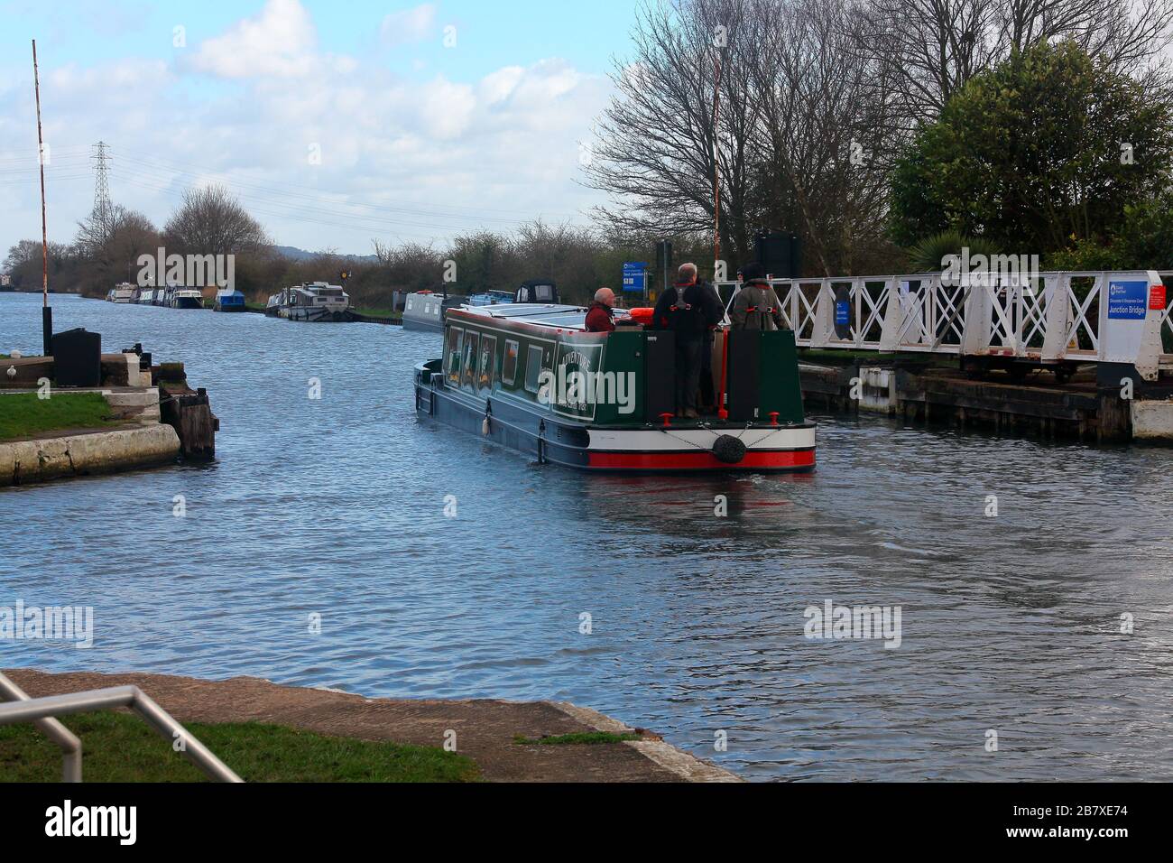 One of many swing bridges on the Gloucester and Sharpness canal seen ...