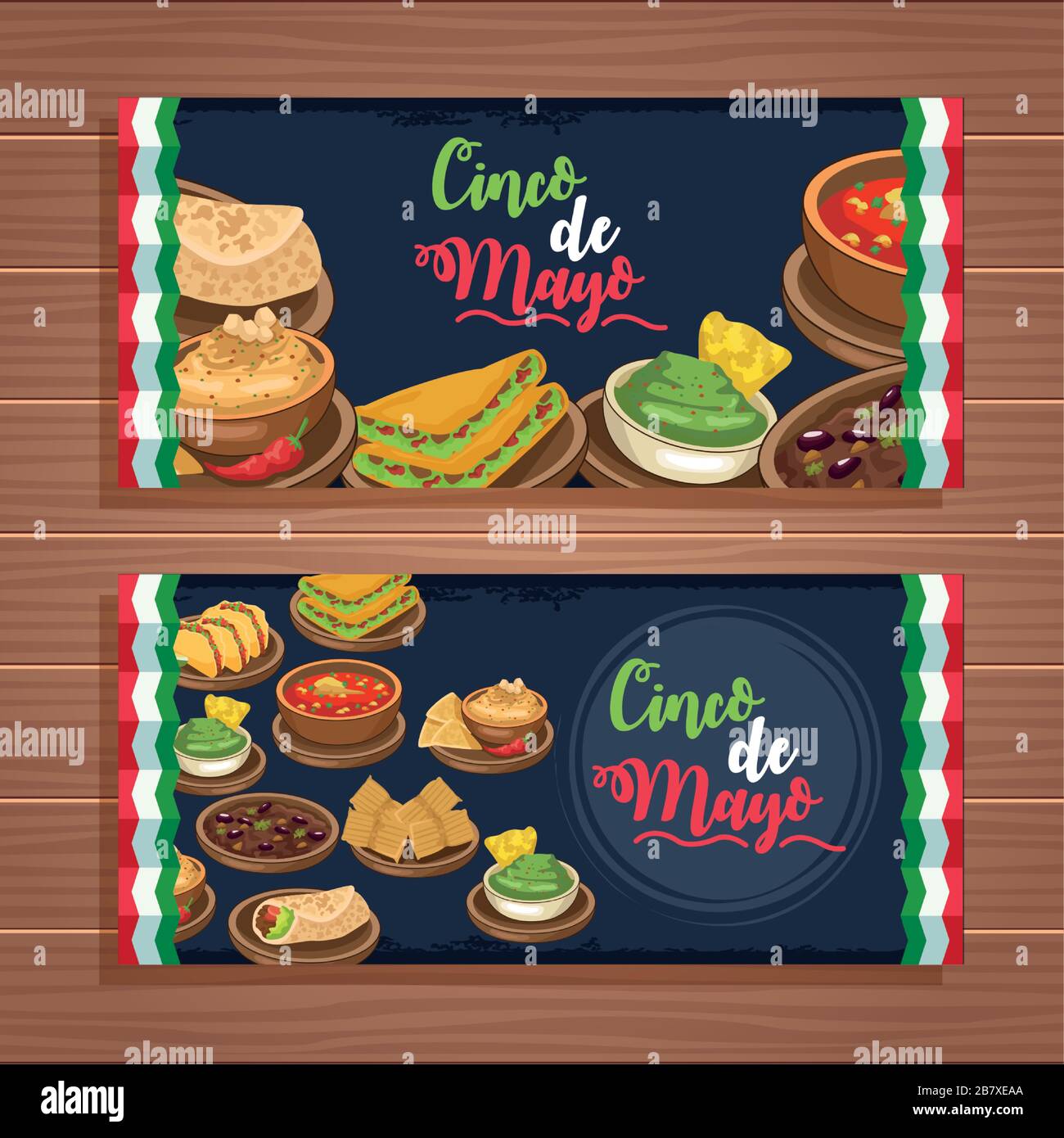 cinco de mayo celebration with set food Stock Vector Image & Art - Alamy