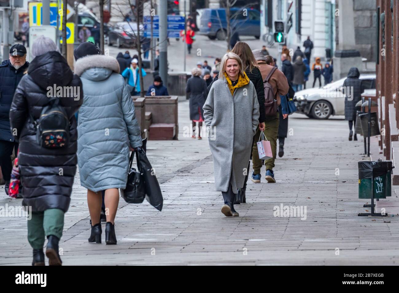 Russia, Moscow. People on the streets of Moscow, Russia Stock Photo - Alamy