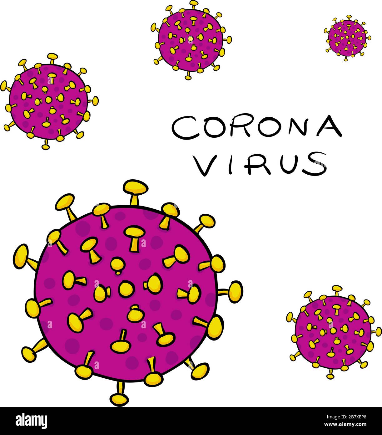 Several Viruses of Coronavirus-SARS-CoV-2 which causes Covid-19 with ...