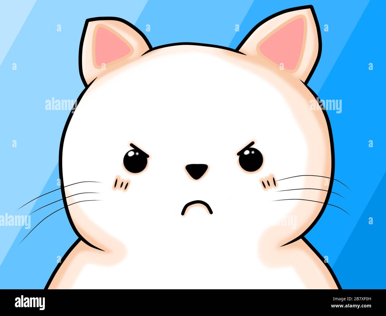 Cartoon illustration cat looking angry hi-res stock photography and ...