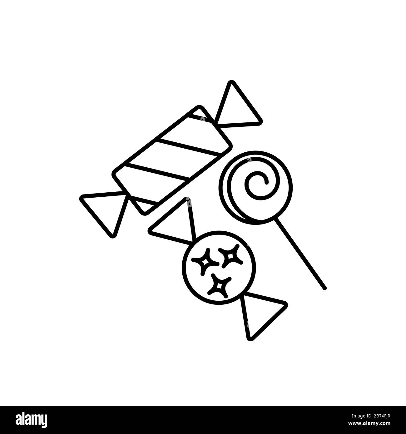 Simple outline candy vector icon. Candy symbol Stock Vector Image & Art ...