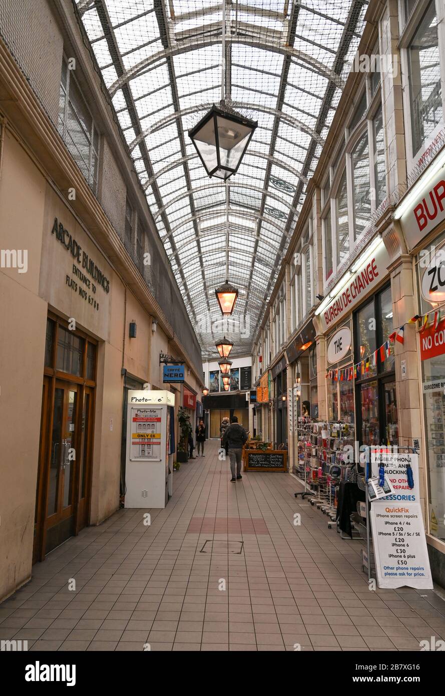 The Arcade shops in central Brighton UK Stock Photo - Alamy