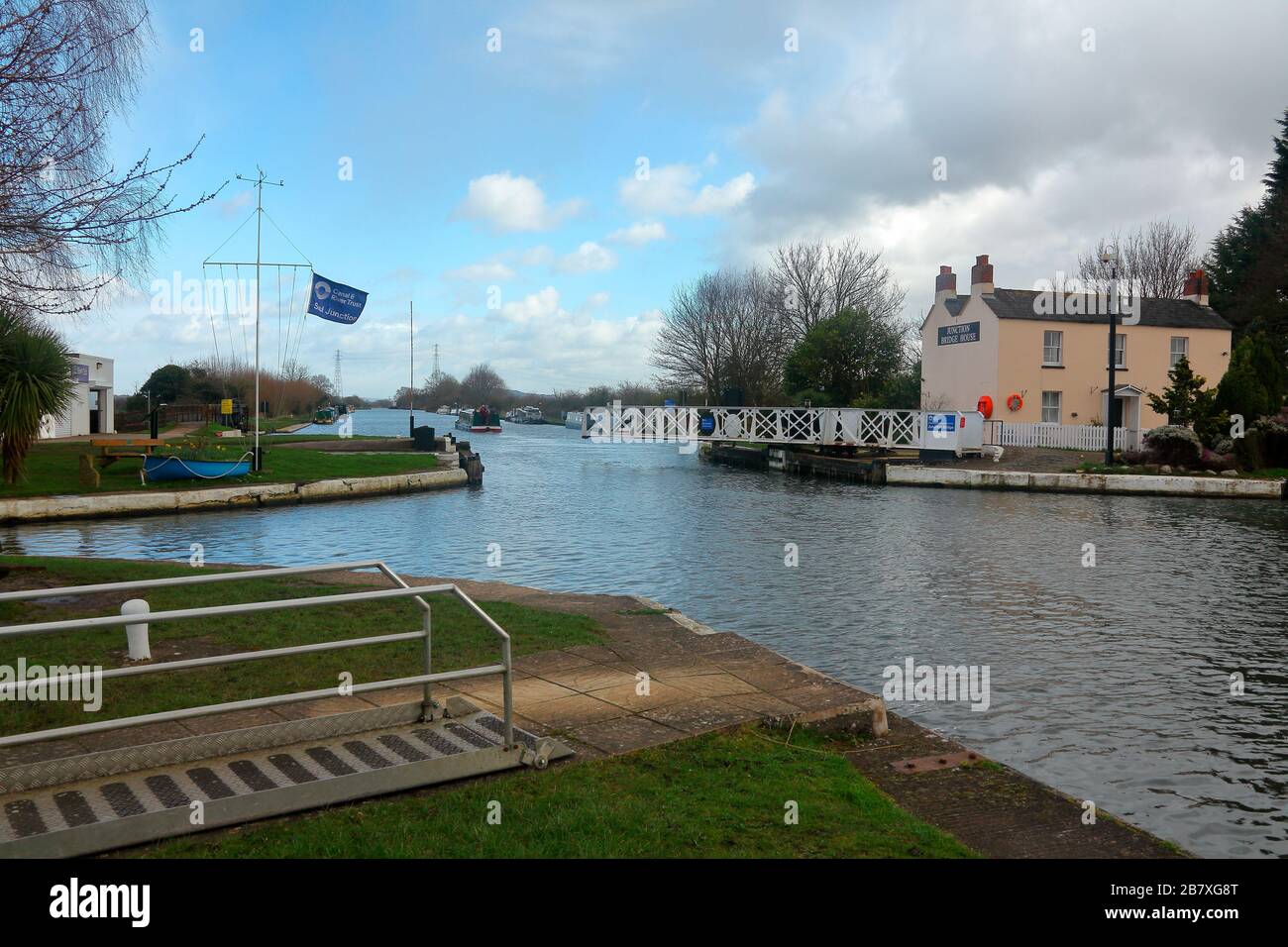 One of many swing bridges on the Gloucester and Sharpness canal seen ...
