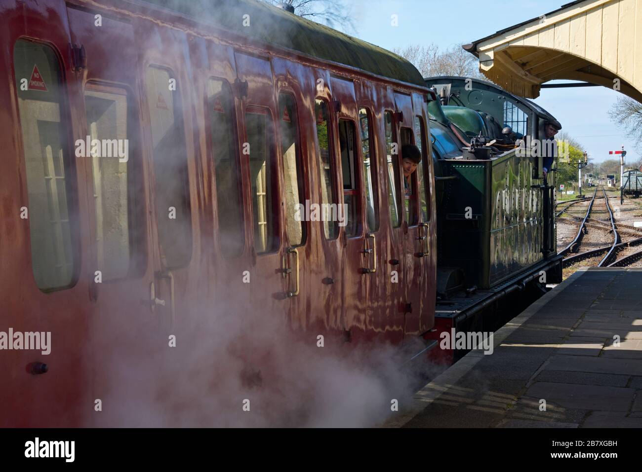 5600 class steam locomotive 5637 preparing to pull a passenger train ...