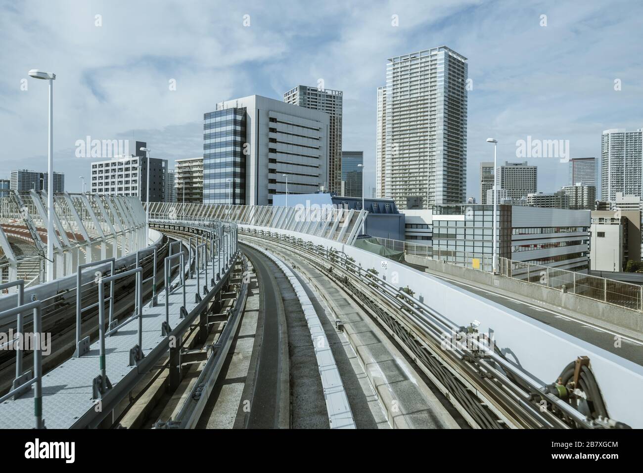Cityscape from monorail sky train in Tokyo Stock Photo - Alamy