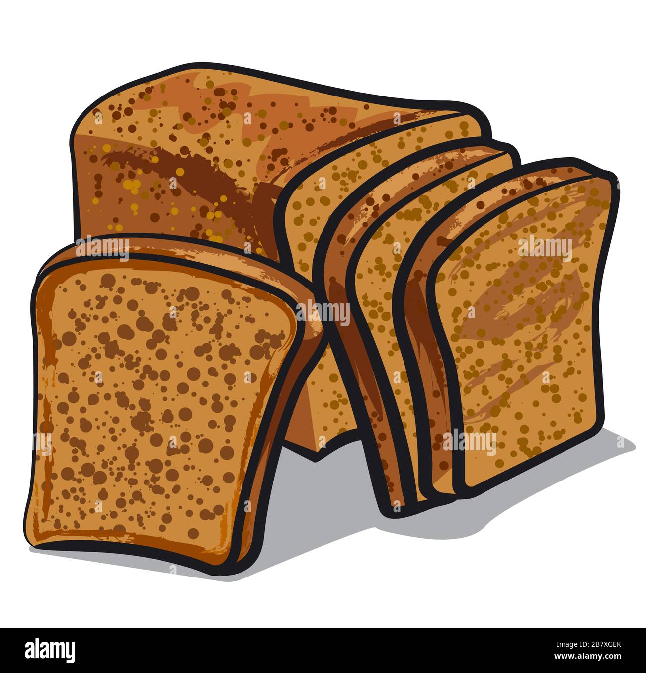 White sliced loaf isolated Stock Vector Images - Alamy