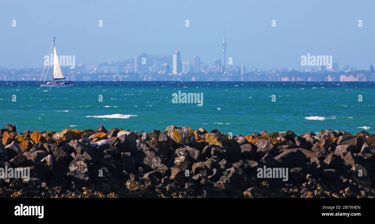 Auckland from the ocean hi-res stock photography and images - Alamy