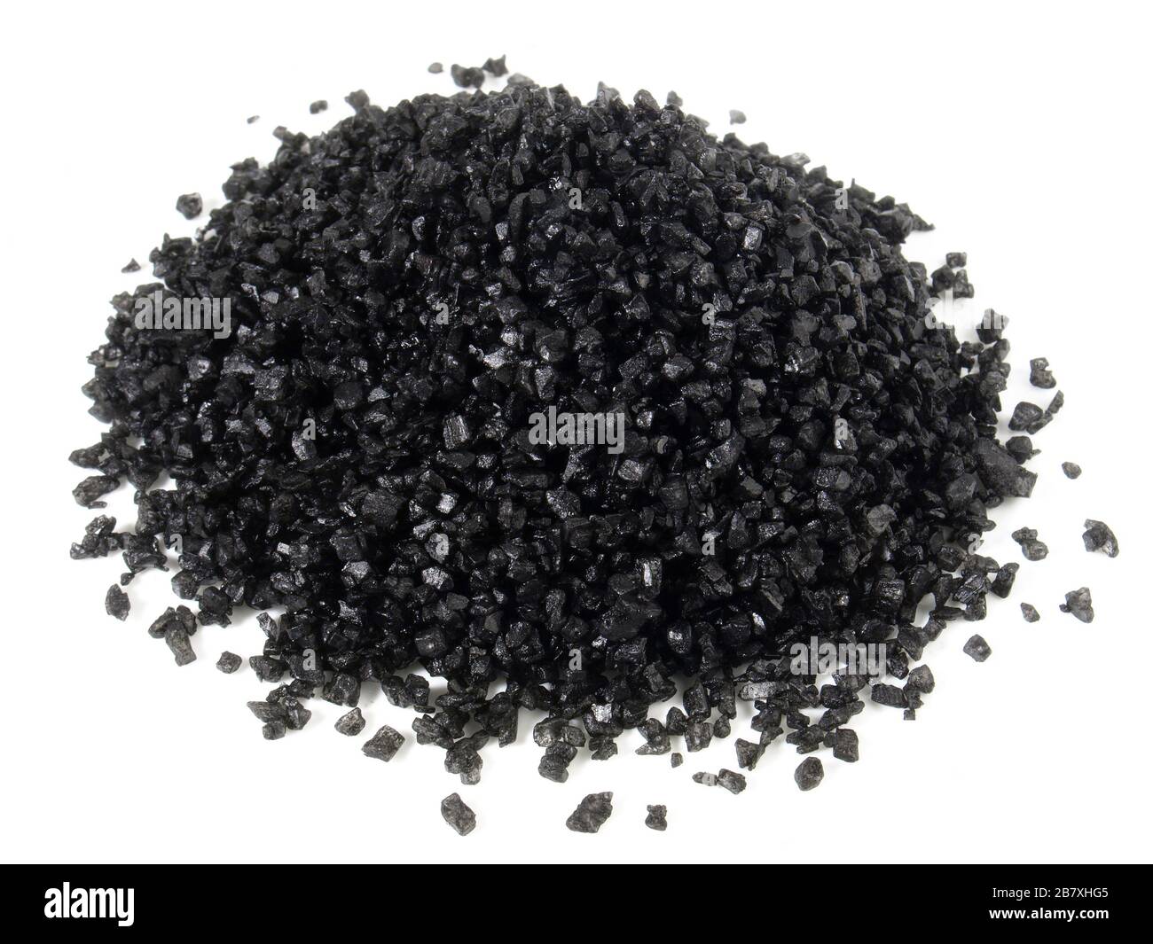 Black Stone Salt on white Background Stock Photo - Alamy