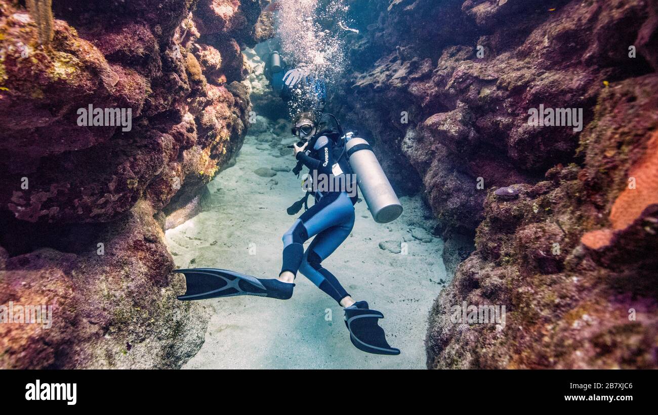 Dive Site - Blue Channel Stock Photo - Alamy