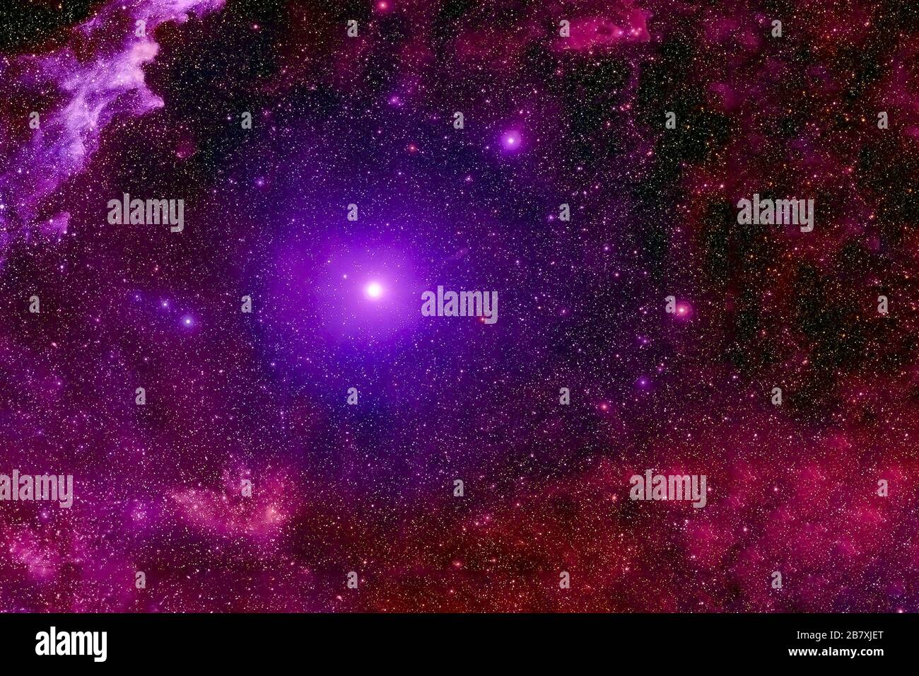 Beautiful deep space, with a bright nebula. Elements of this image were ...