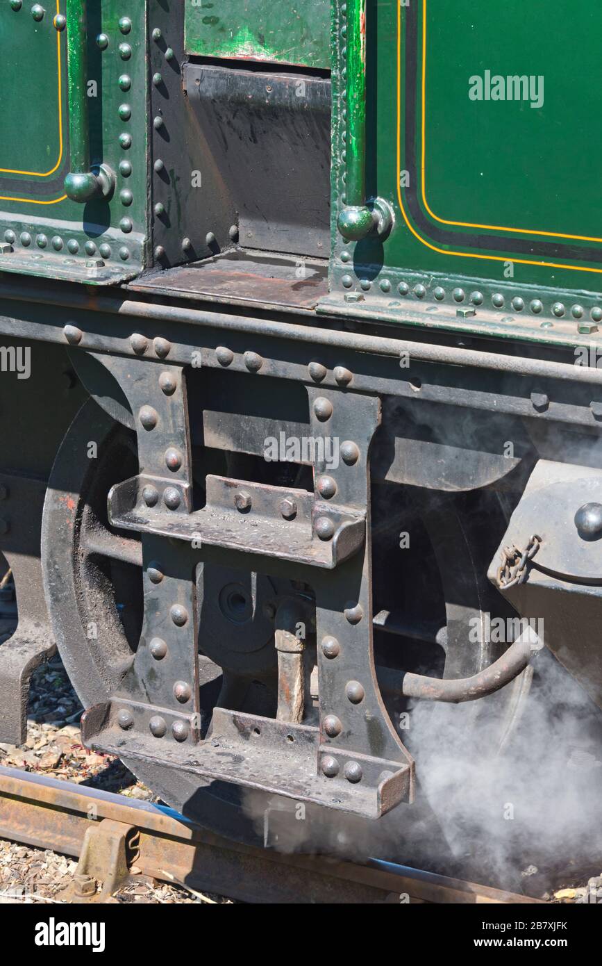 A restored 5600 class steam locomotive, 5637 in steam, at Cranmore ...