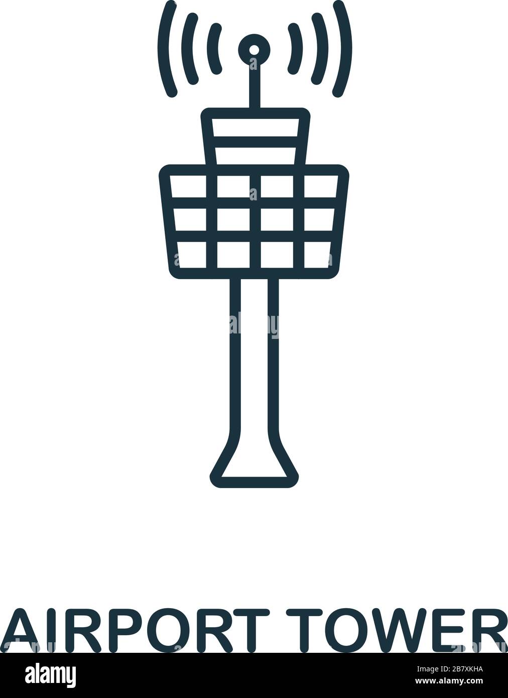 Airport Tower icon from airport collection. Simple line Airport Tower ...