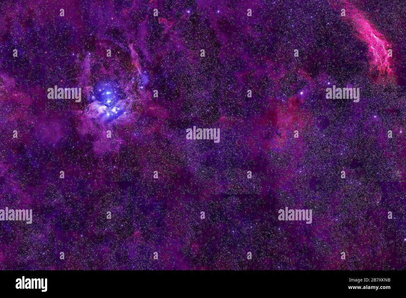 Beautiful pink cosmic nebula in deep space. Elements of this image were ...