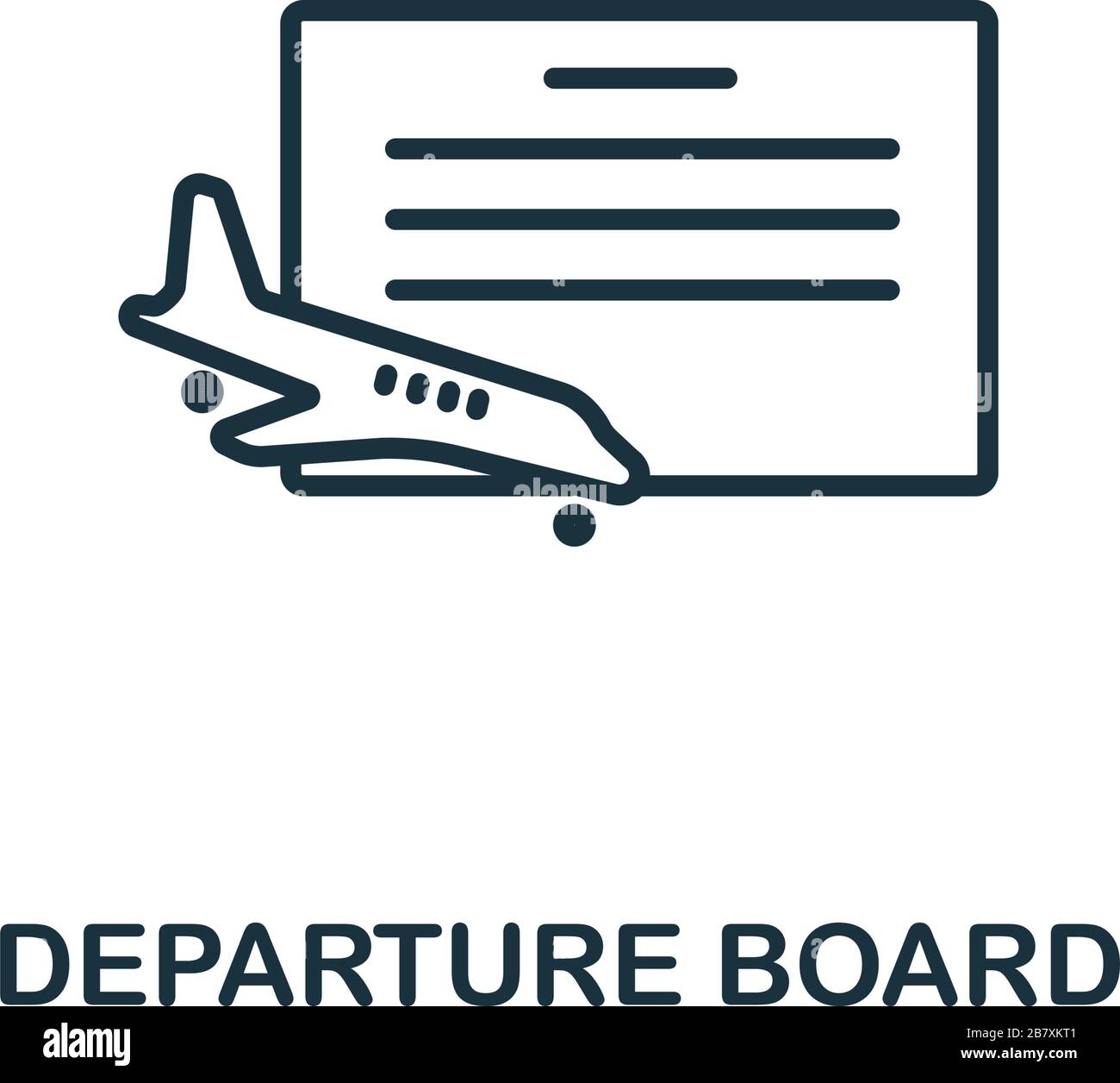 Departure Board icon from airport collection. Simple line Departure ...