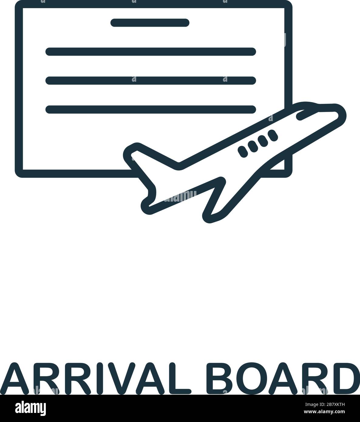 Arrival Board icon from airport collection. Simple line Arrival Board ...