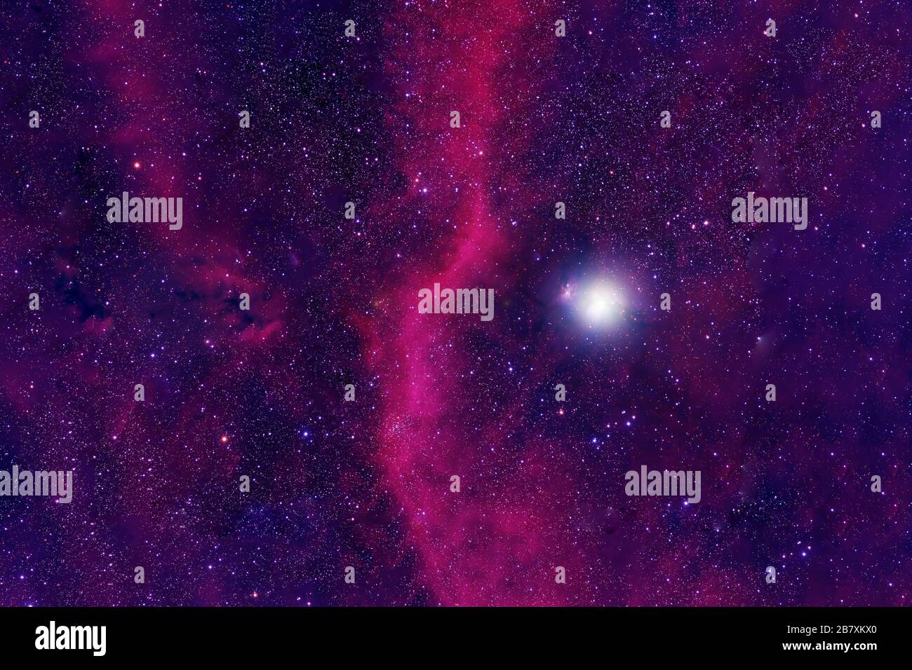 Red galaxy with stars and nebulae in deep space. Elements of this image ...