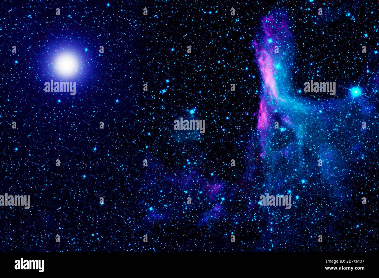 A beautiful blue galaxy in deep space. Elements of this image furnished ...