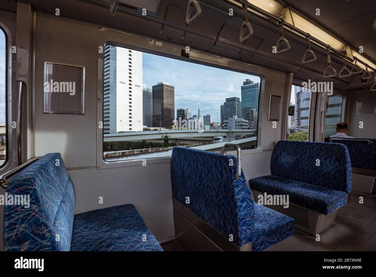 Interior of monorail in Tokyo Stock Photo - Alamy