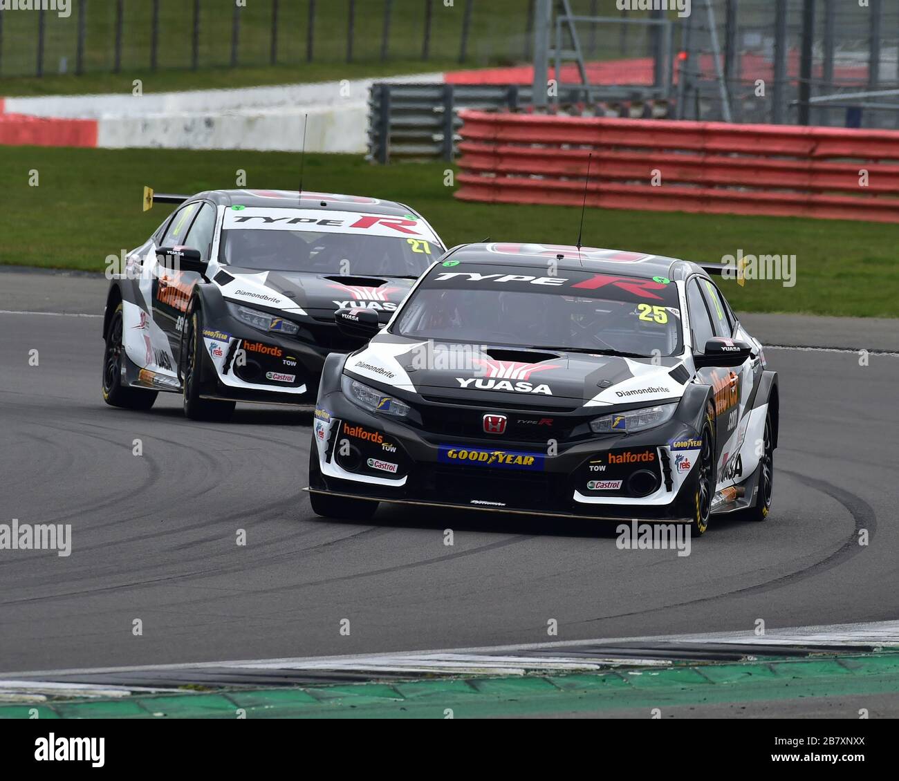 Matt Neal, Dan Cammish, Honda Civic Type R, Halfords Yuasa Racing, BTCC ...