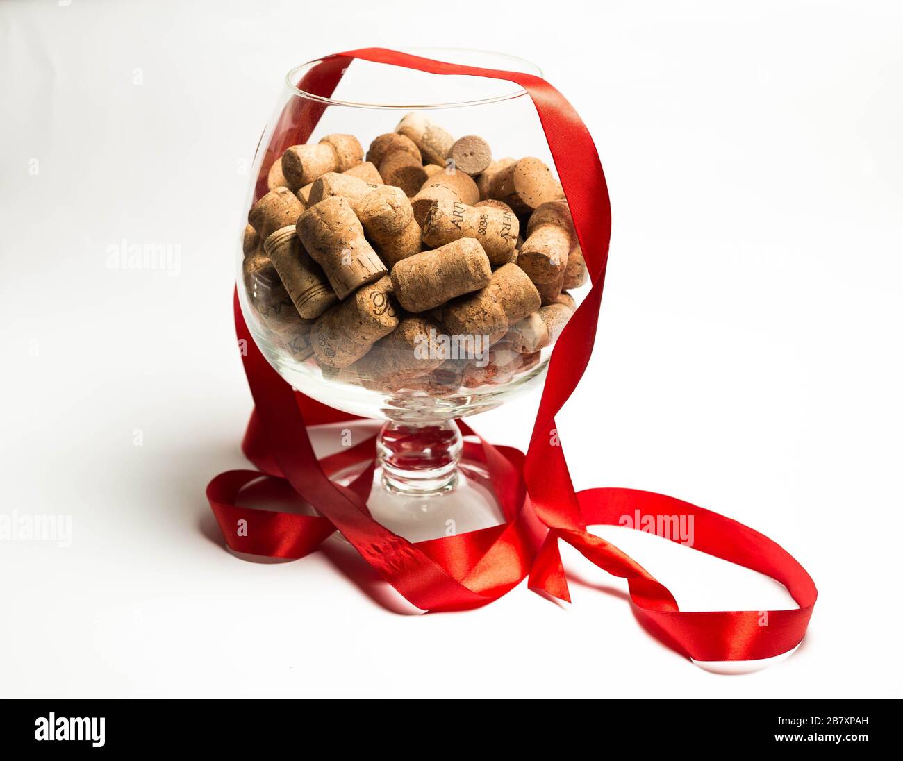 Wine corks with a glass Stock Photo - Alamy