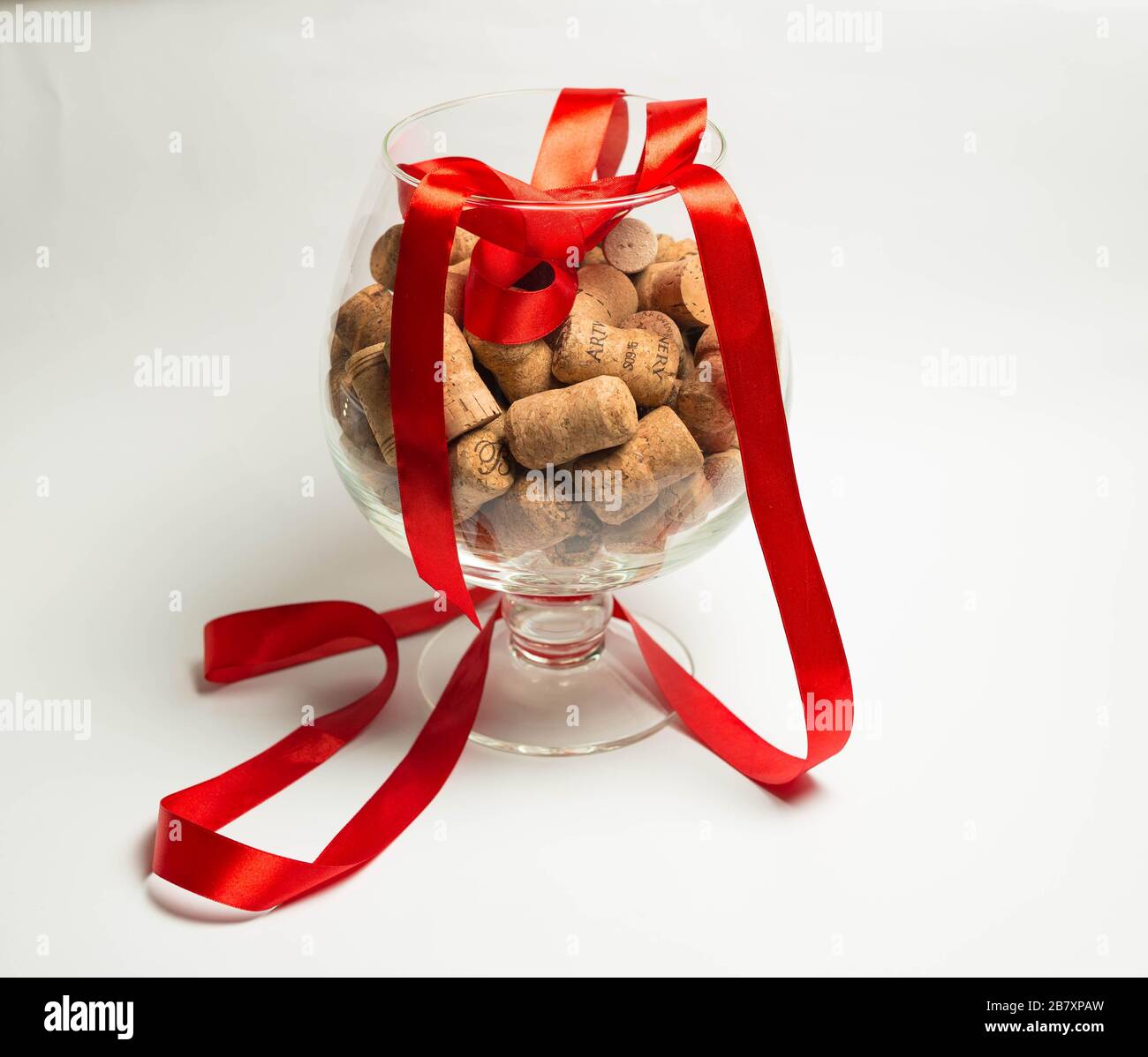 Wine corks with a glass Stock Photo - Alamy