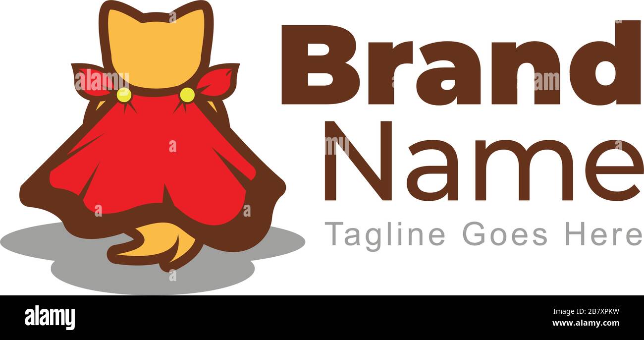 Super Cat Wear Red Cloak Logo Stock Vector Image & Art - Alamy