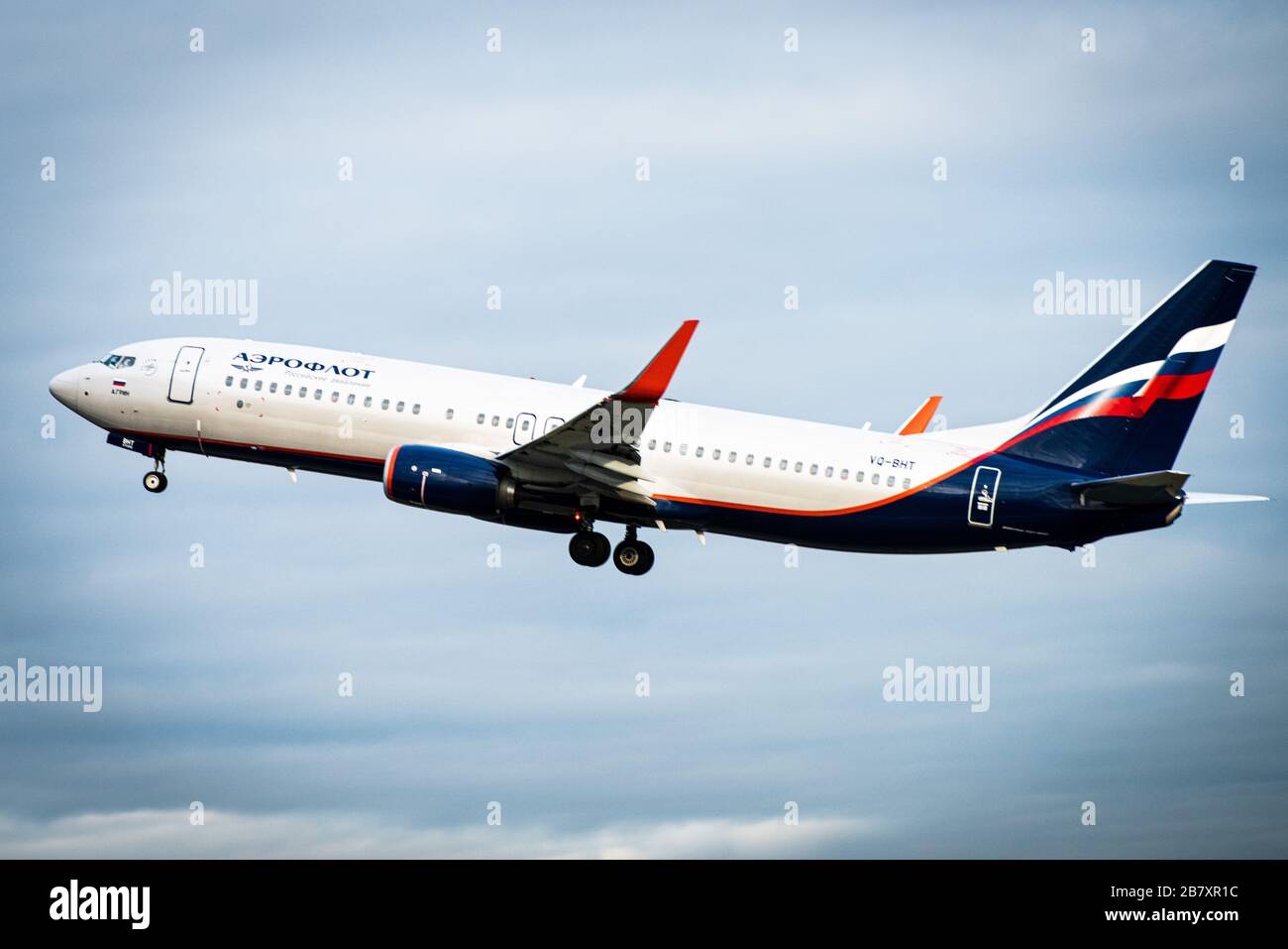 October 29, 2019, Moscow, Russia. Plane Boeing 737-800 Aeroflot ...