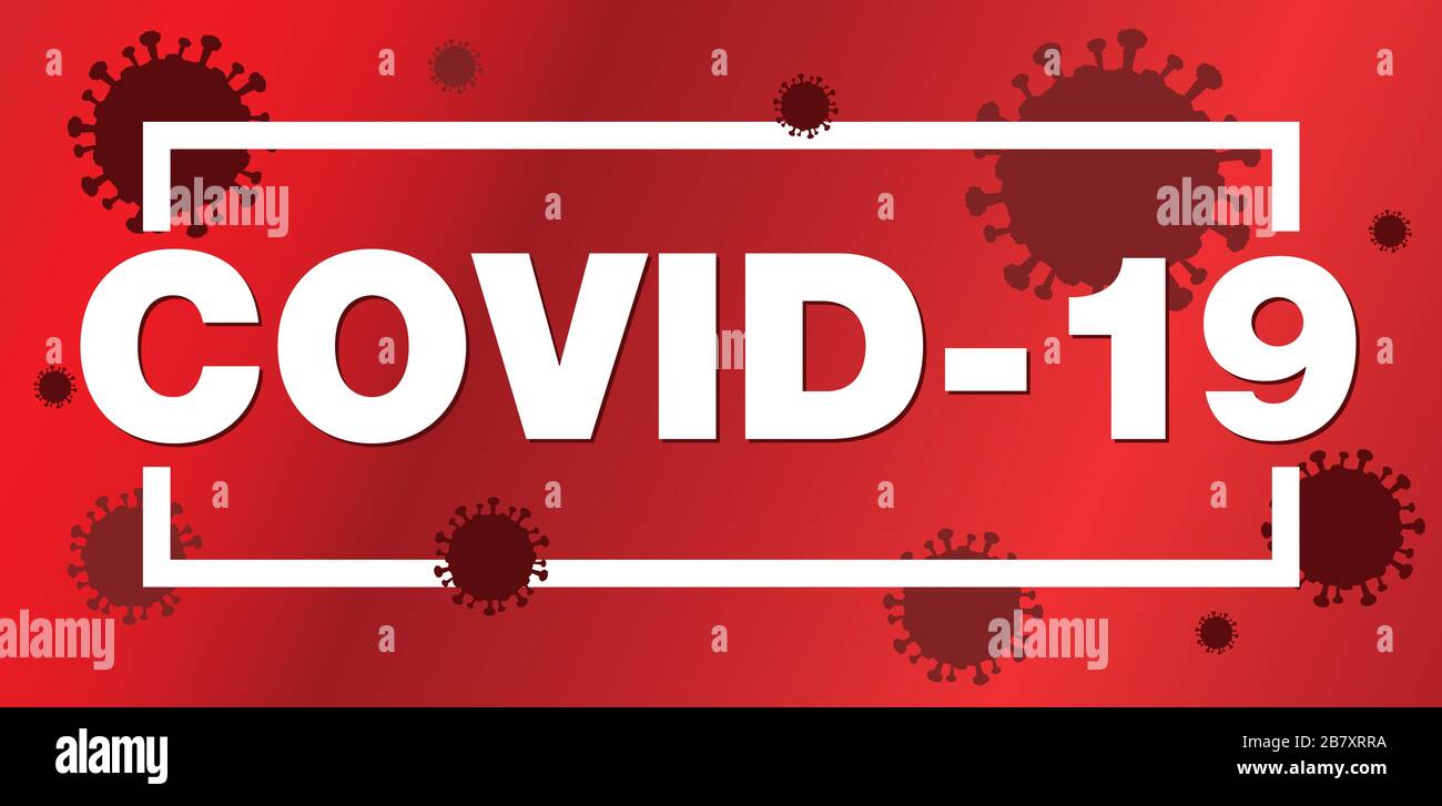 An alert sign for COVID-19 illustration Stock Photo - Alamy