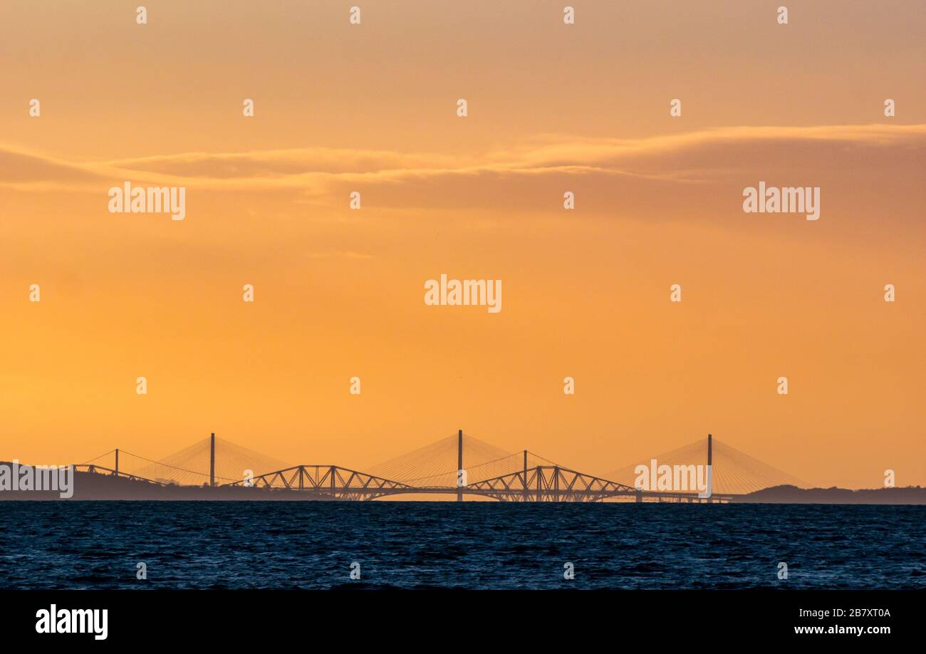 View of forth bridges from the water hi-res stock photography and ...