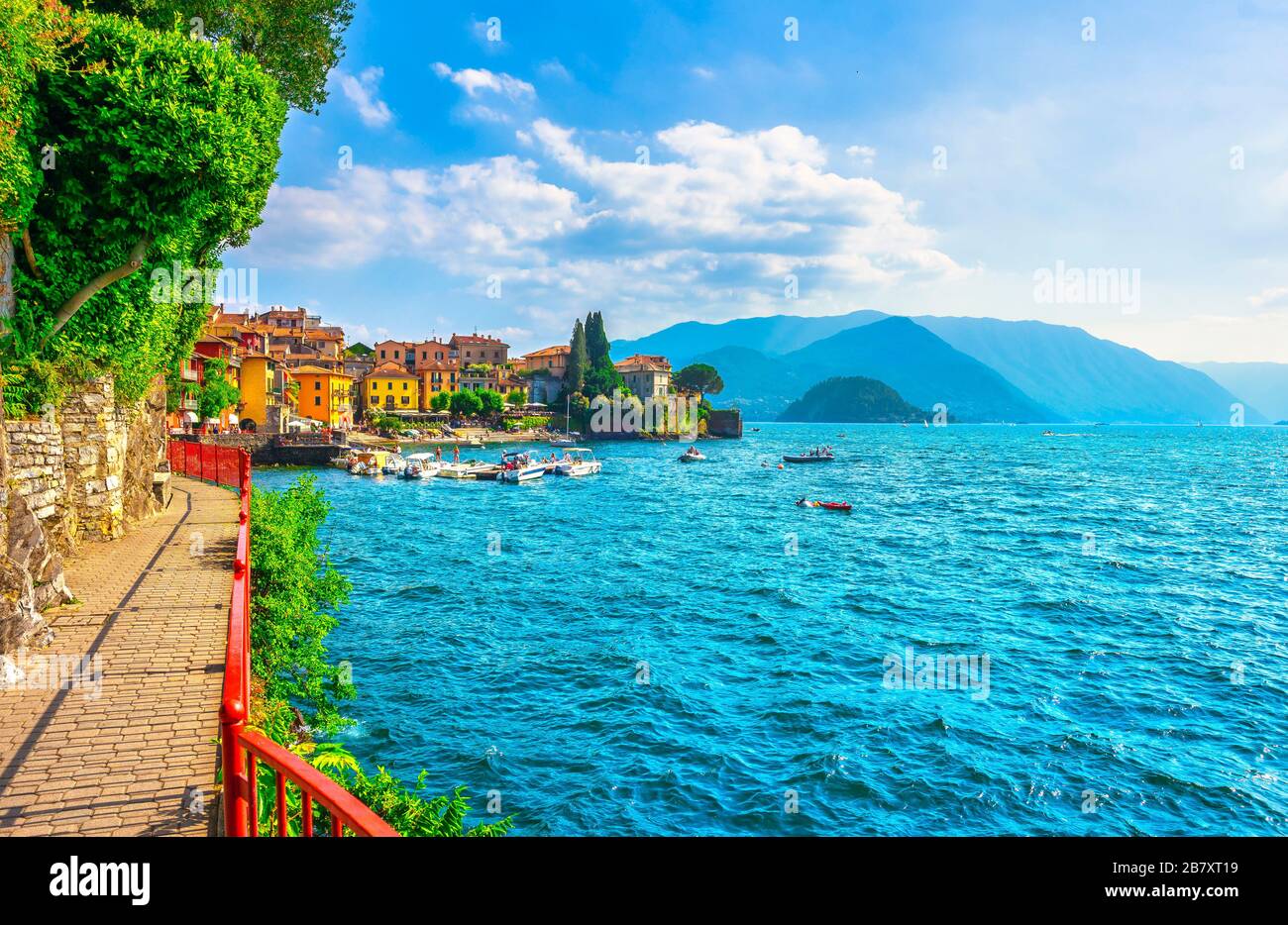 Romantic walk of varenna hi-res stock photography and images - Alamy